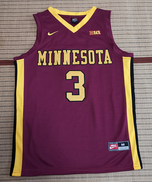 Men's Minnesota Golden Gophers #0 Liam Robbins Nike Gold College ...