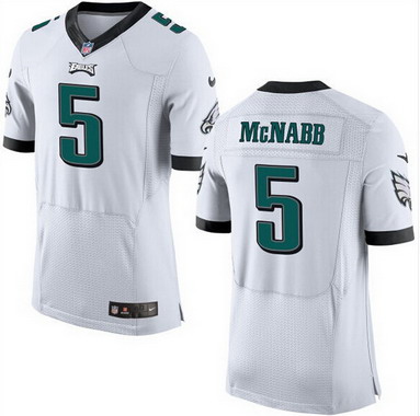 Men's Philadelphia Eagles Retired Player #5 Donovan McNabb White Elite ...