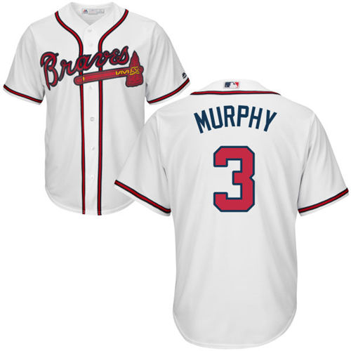 Men's Atlanta Braves Throwback Player #3 Dale Murphy White Cool Base ...