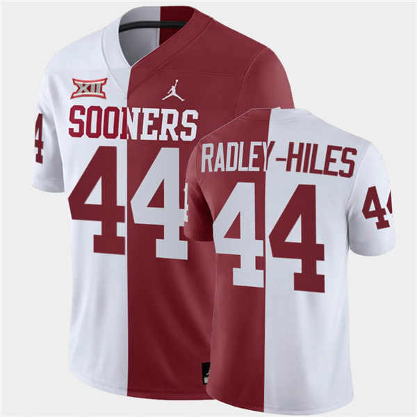 Men Oklahoma Sooners #44 Brendan Radley-Hiles White Crimson Jordan ...