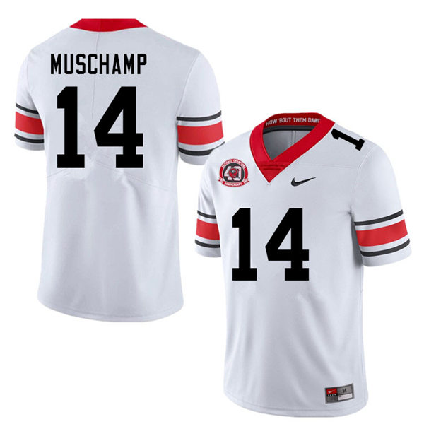 Mens Georgia Bulldogs #14 Jackson Muschamp Nike 40th anniversary white ...