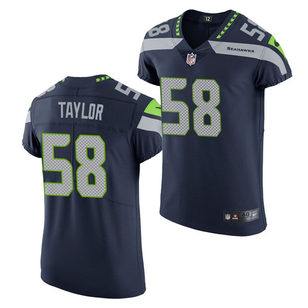 Men's Seattle Seahawks #58 Darrell Taylor Nike College Navy Team Color ...