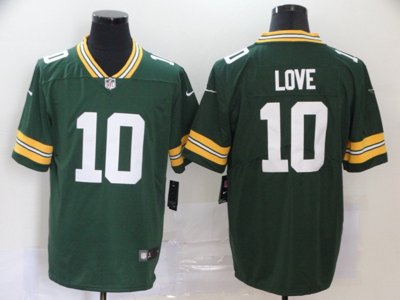 Men's Green Bay Packers #10 Jordan Love Player Nike Green Game Football ...