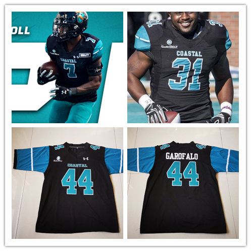 Men's Coastal Carolina Chanticleers Custom Black Under Armour NCAA ...