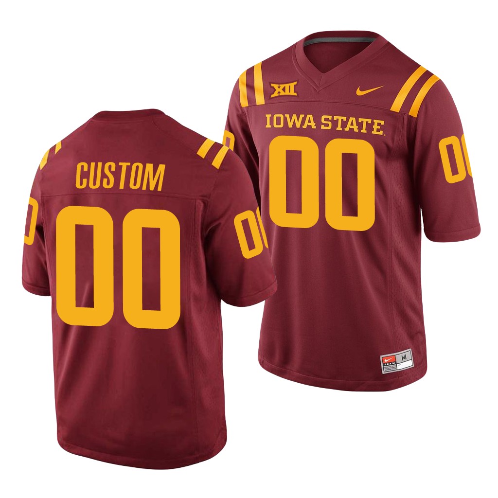 Men's Iowa State Cyclones Custom Nike Cardinal College Football ...