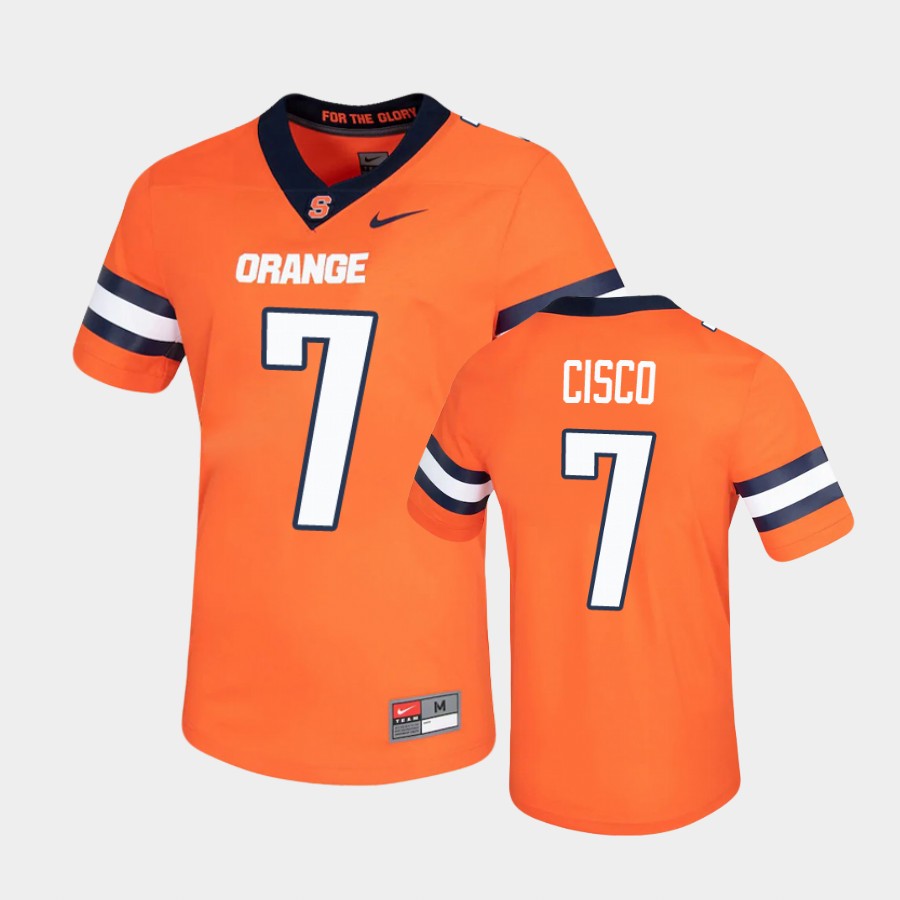 Men's Syracuse Orange #7 Andre Cisco Nike Orange College Football Jersey