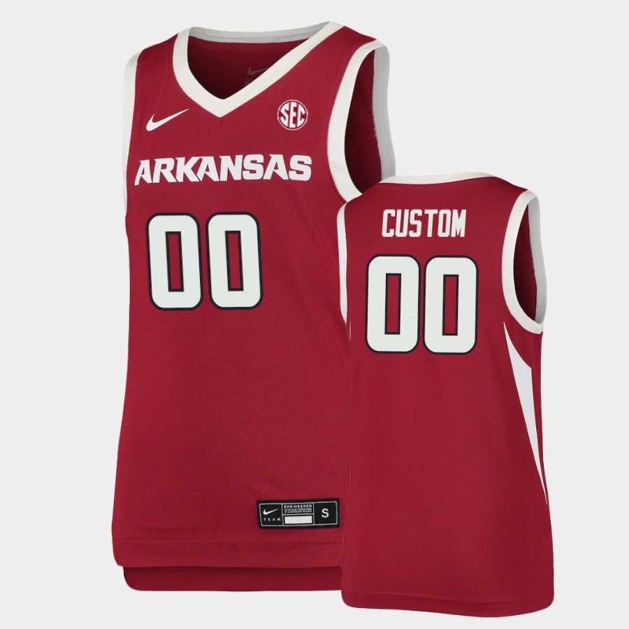 Mens Youth Arkansas Razorbacks Custom Nike White Home College ...