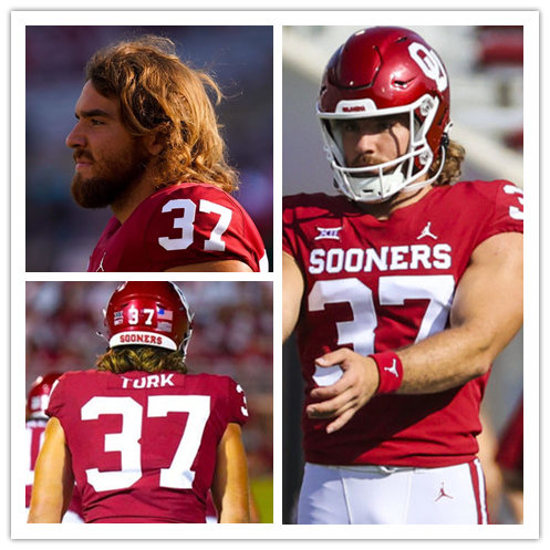 Men Oklahoma Sooners #95 Isaiah Thomas Crimson Jordan College Football ...