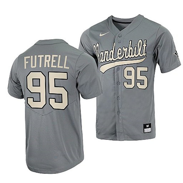 Men's Youth Vanderbilt Commodores #95 Devin Futrell Grey 2022 College ...