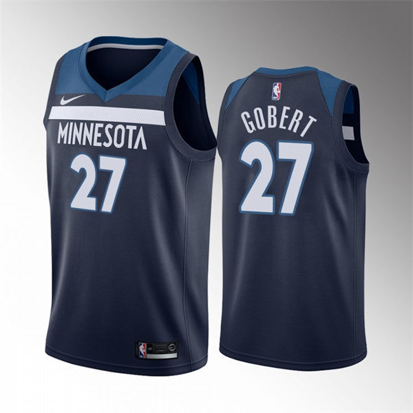 Men's Minnesota Timberwolves #27 Rudy Gobert Roayl Navy 2021-22 City Edition Jersey