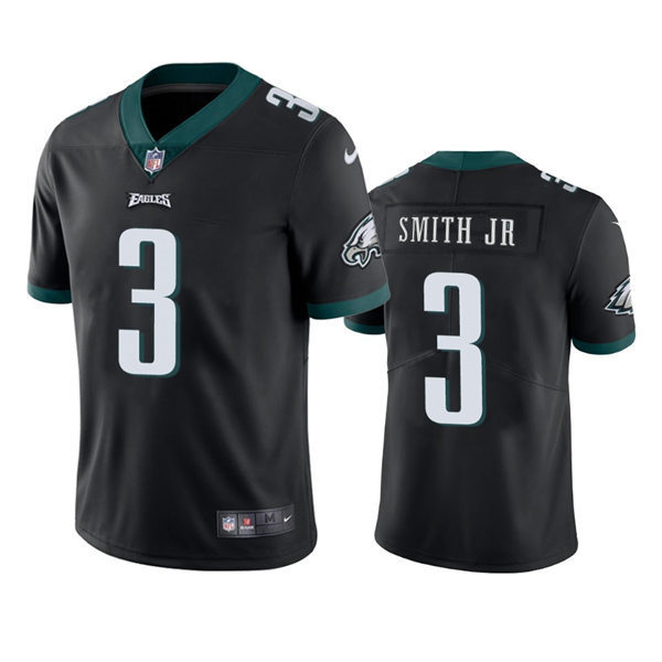 Mens Philadelphia Eagles #3 Nolan Smith Jr Nike Black Vapor Limited ...