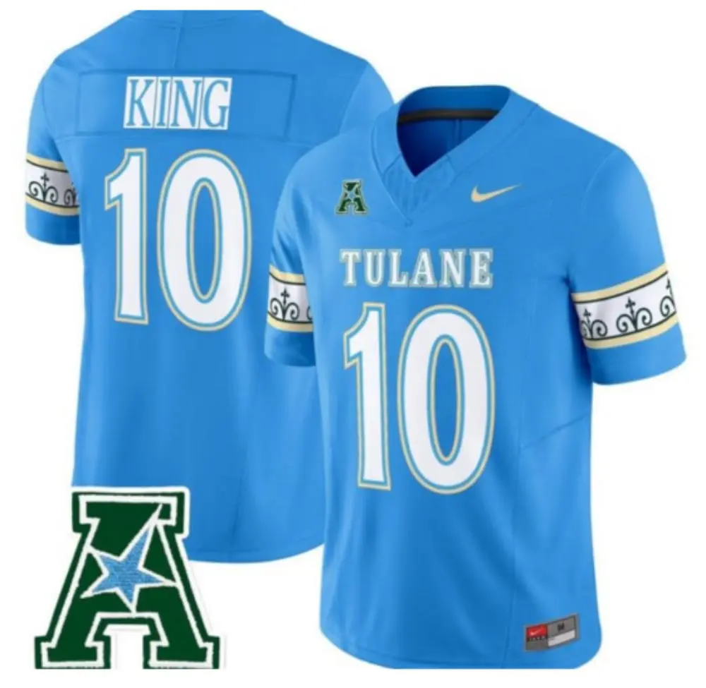Tulane Green Wave #12 Jake Retzlaff Blue 2025 City Edition Football Jersey