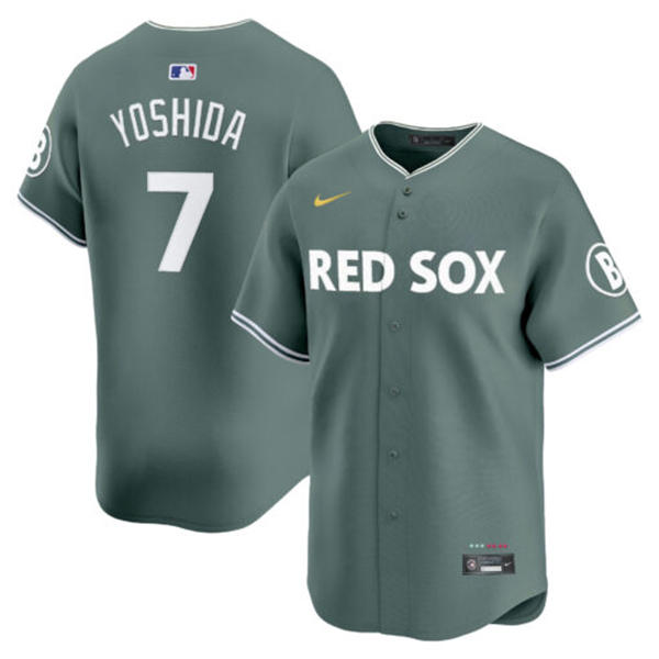 Youth Boston Red Sox #7 Masataka Yoshida Green 2025 City Connect 2.0 Limted Jersey
