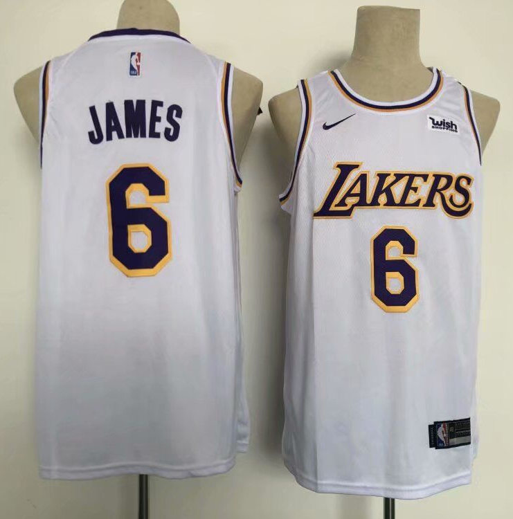 Men's Los Angeles Lakers #6 LeBron James Nike Gold Icon Edition ...
