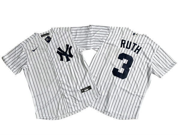 Mens New York Yankees Retired Player #3 Babe Ruth White Home Nike ...